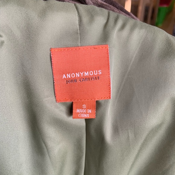 Anonymous | Jackets & Coats | Anonymous Olive Suede Jacket | Poshmark